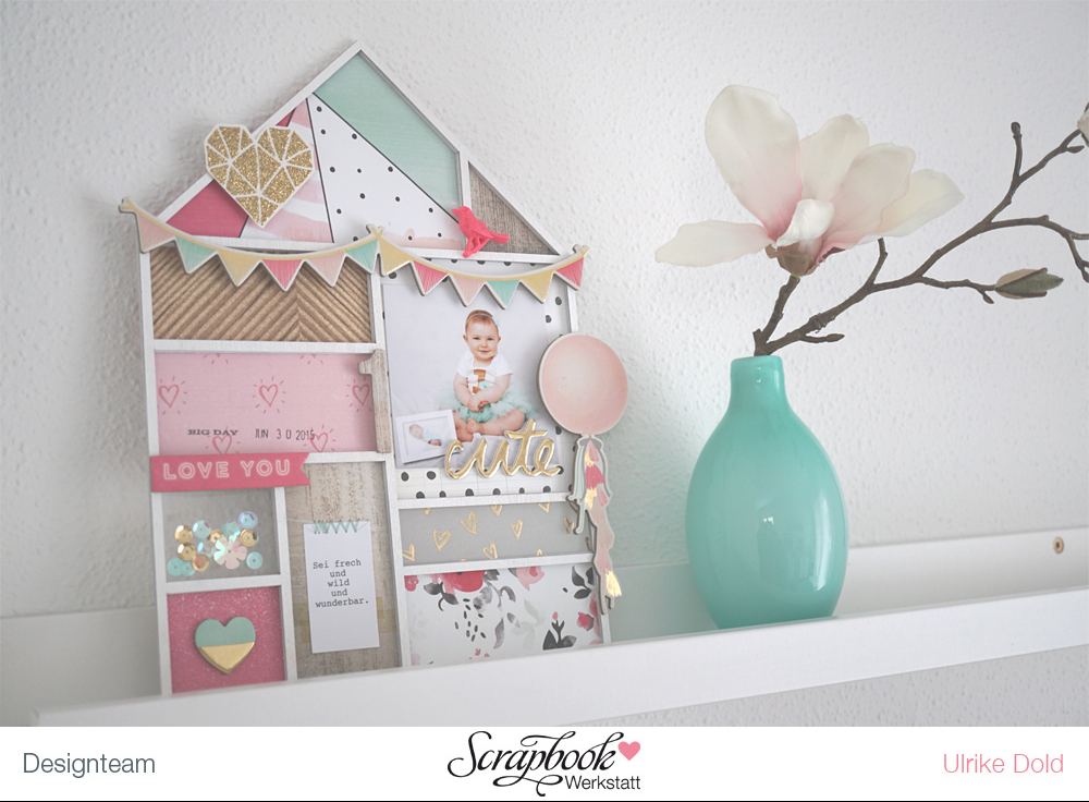 Dekorierter Rahmen – think pink & mint